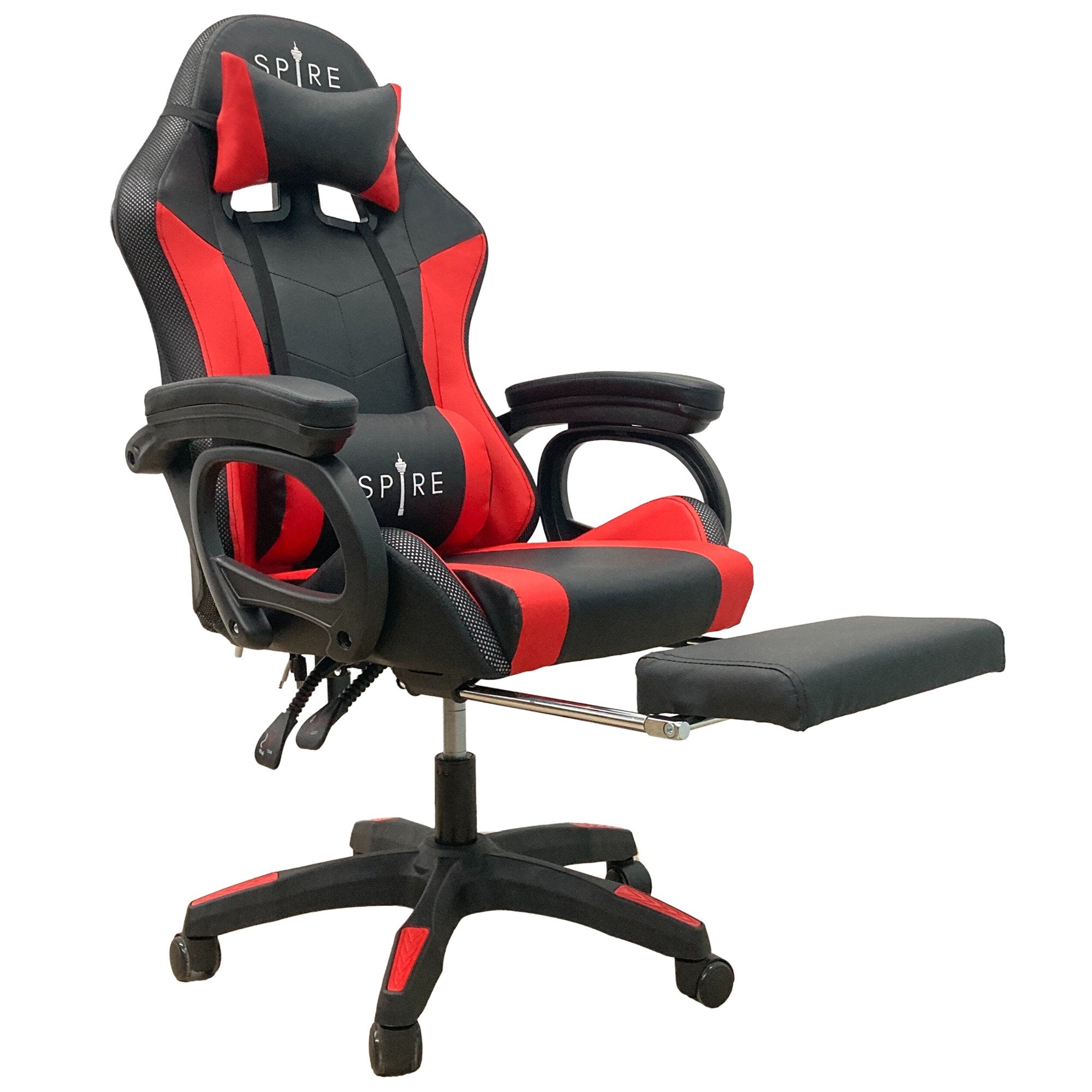 Intex Spire Onyx Led Massage Gaming Chair - Red And Black – Apex Gaming ...